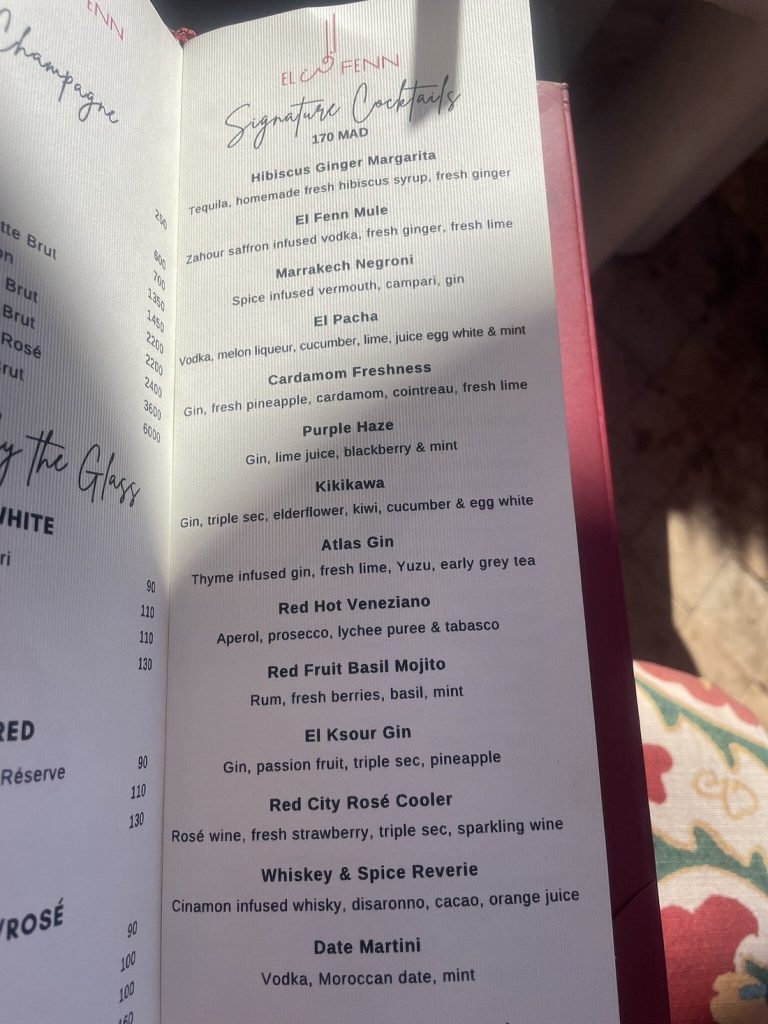 El Fenn Restaurant & Rooftop Bar Marrakech | Menu, Reviews, Location