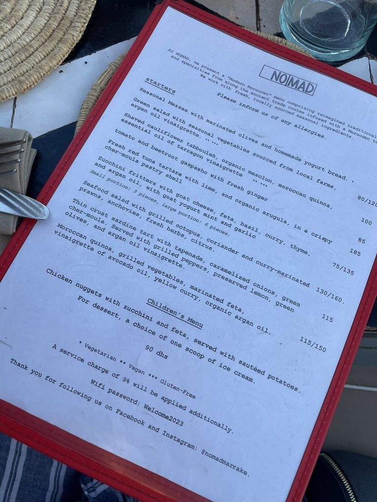 Nomad Marrakech | Menu, Reviews, Location